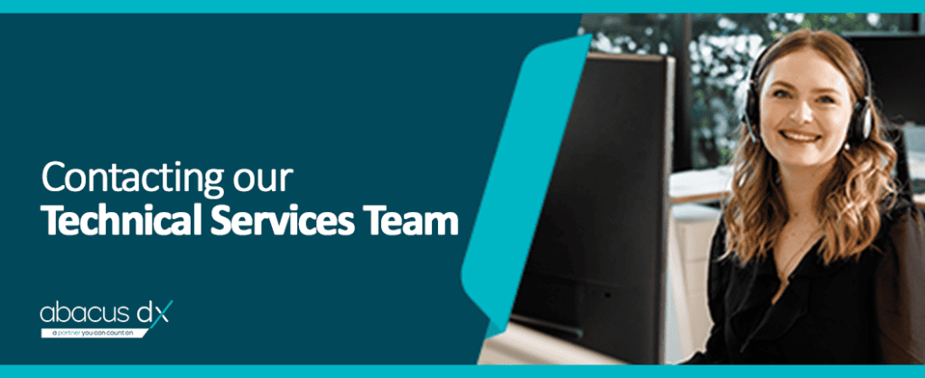 Contacting our Technical Services Team - Abacus dx