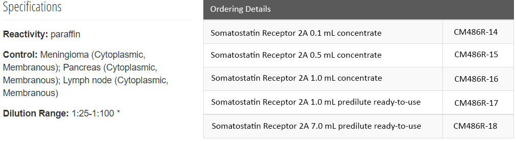 Cell Marque Somatostatin Receptor 2A (EP149) Rabbit Monoclonal Primary Antibody - Abacus dx